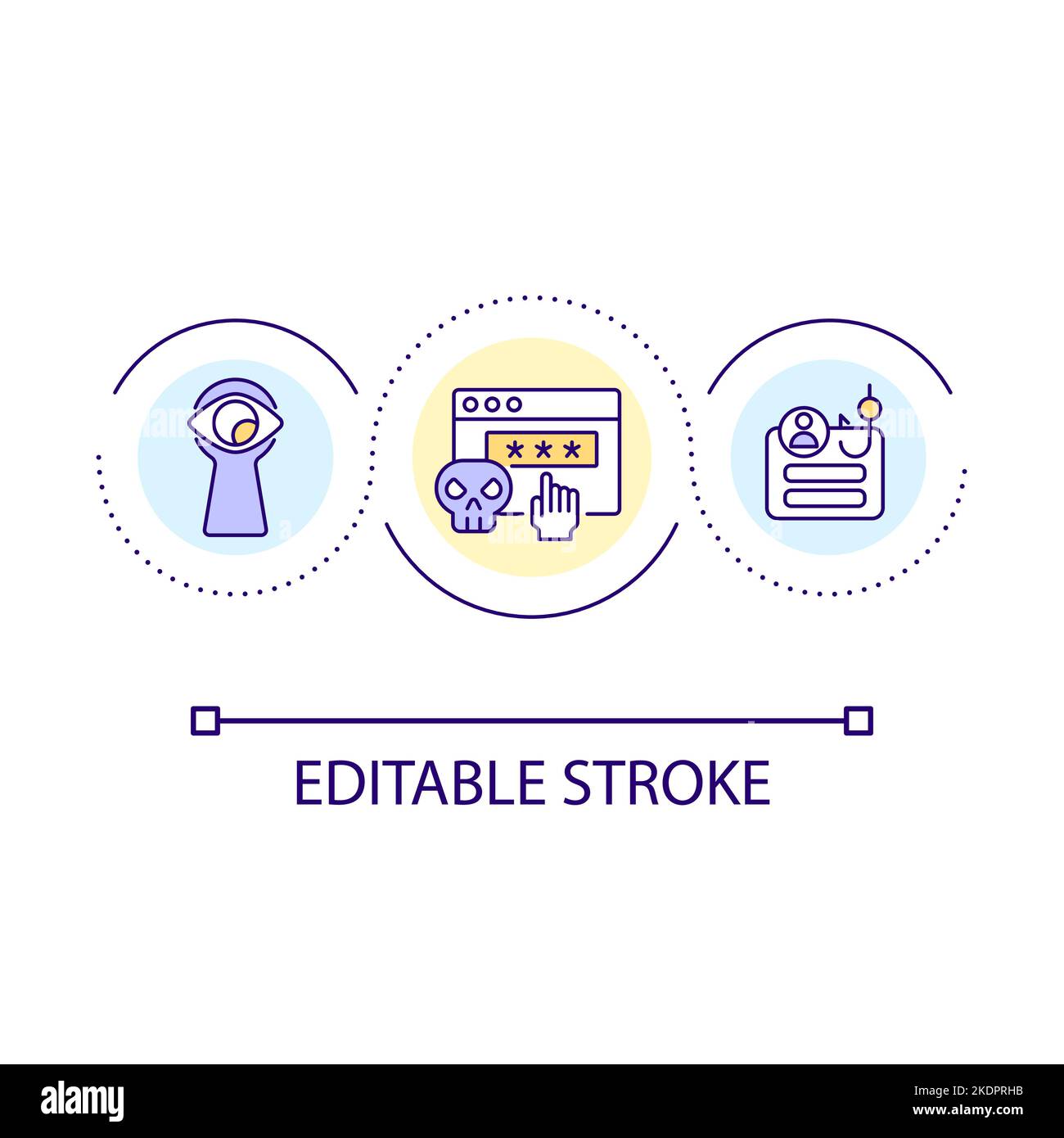 Hacking attack loop concept icon Stock Vector Image & Art - Alamy