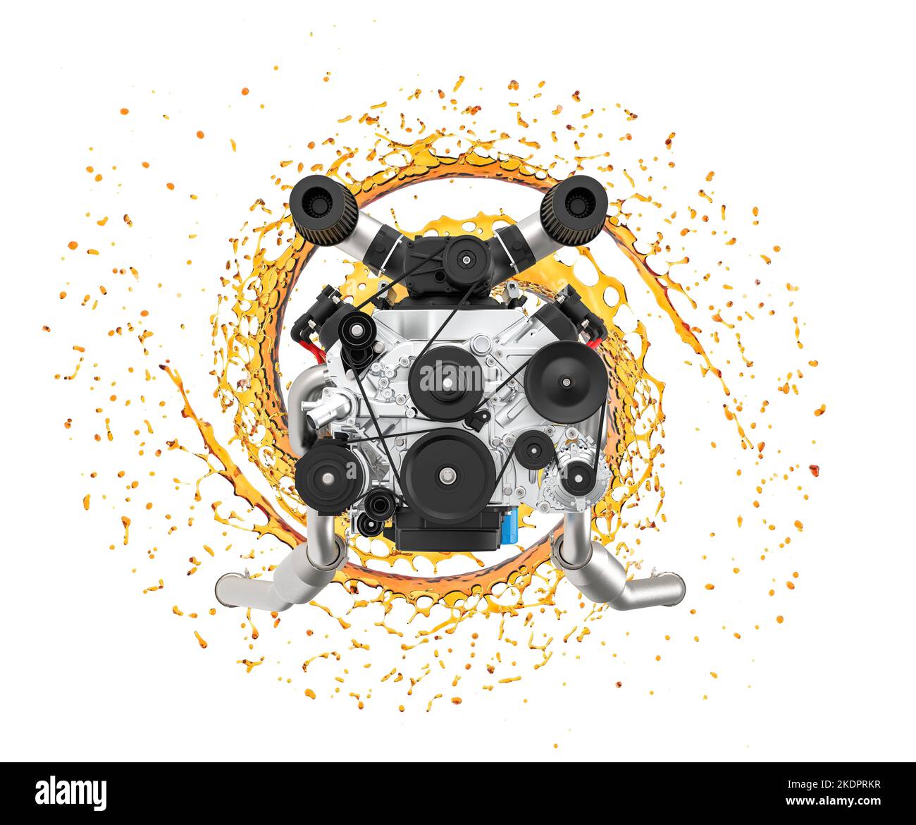 Car engine with splash of oil. Engine oil. Vehicle lubricants Stock ...