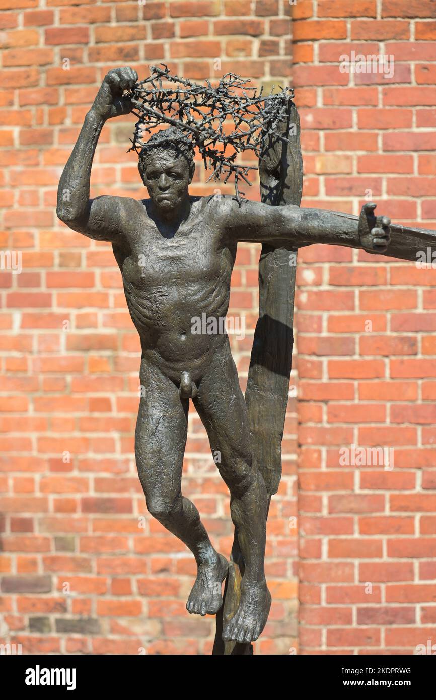 Skulptur von Fritz Cremer Gekreuzigter, Kruzifix, Franziskaner ...