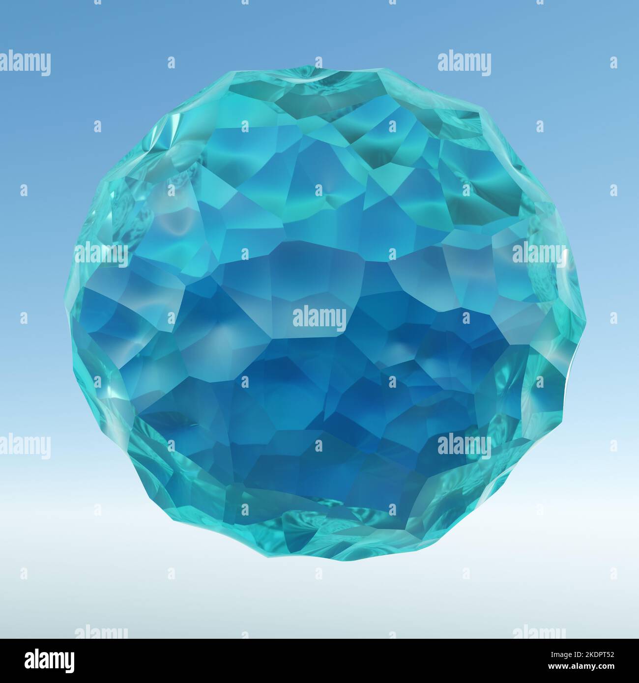 Translucent gradient crystal light blue. 3D rendering Stock Photo - Alamy