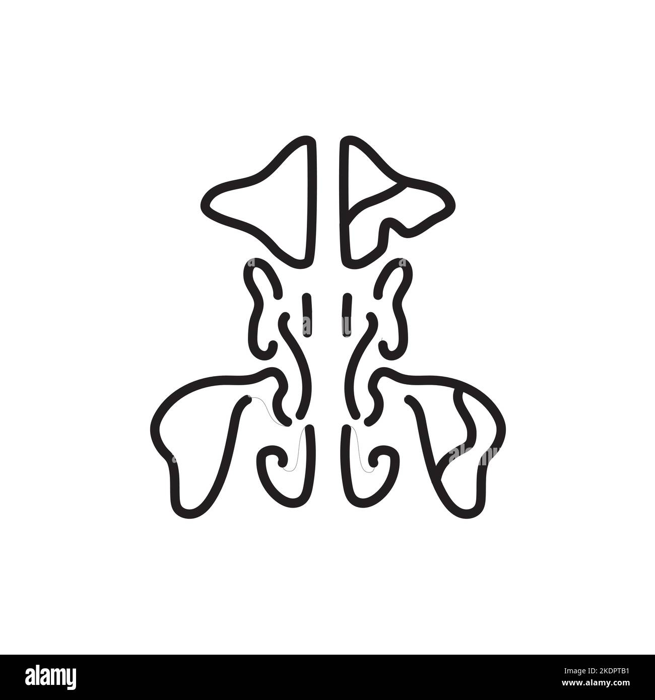 Sinusitis In The Sinus Color Line Icon Pictogram For Web Page Stock Vector Image And Art Alamy