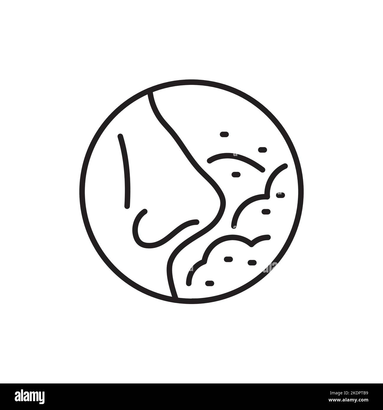 Allergy of dust color line icon. Pictogram for web page Stock Vector ...