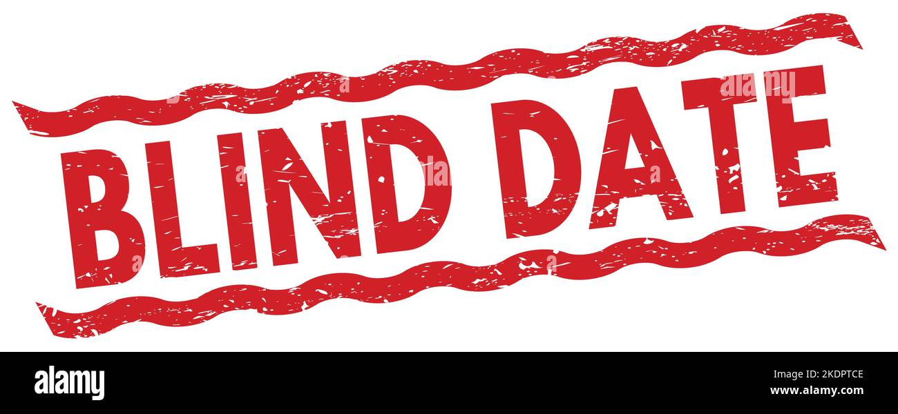 BLIND DATE text written on red lines stamp sign Stock Photo - Alamy