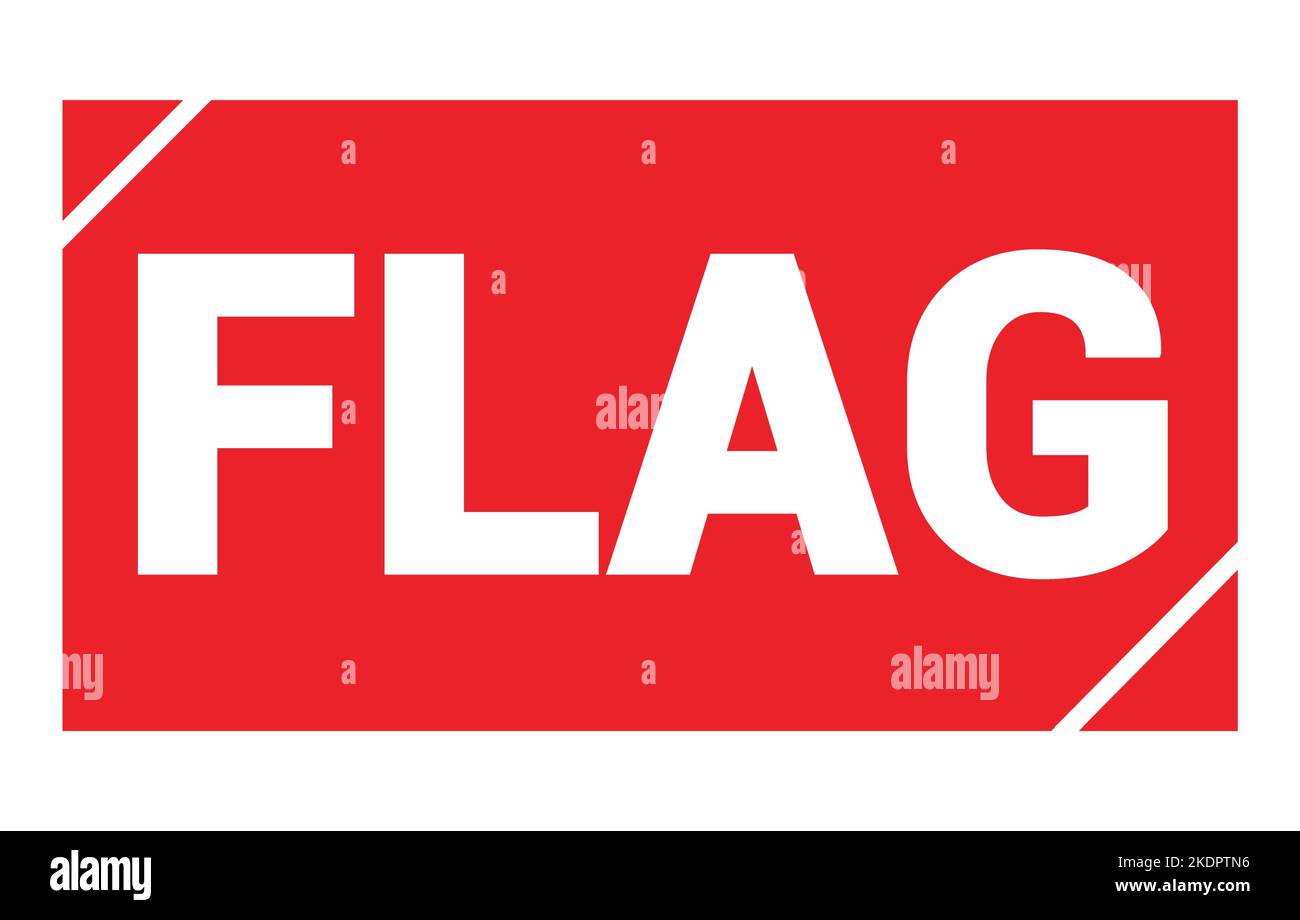 FLAG text written on red rectangle stamp sign Stock Photo - Alamy