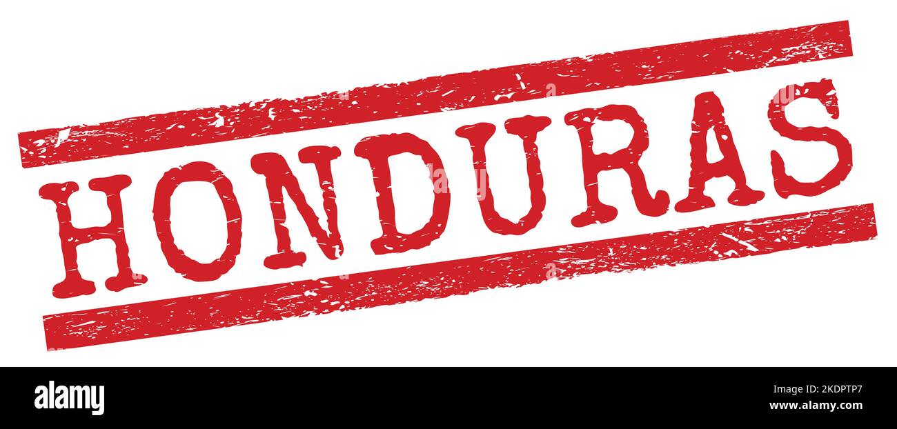 HONDURAS text written on red grungy lines stamp sign Stock Photo - Alamy