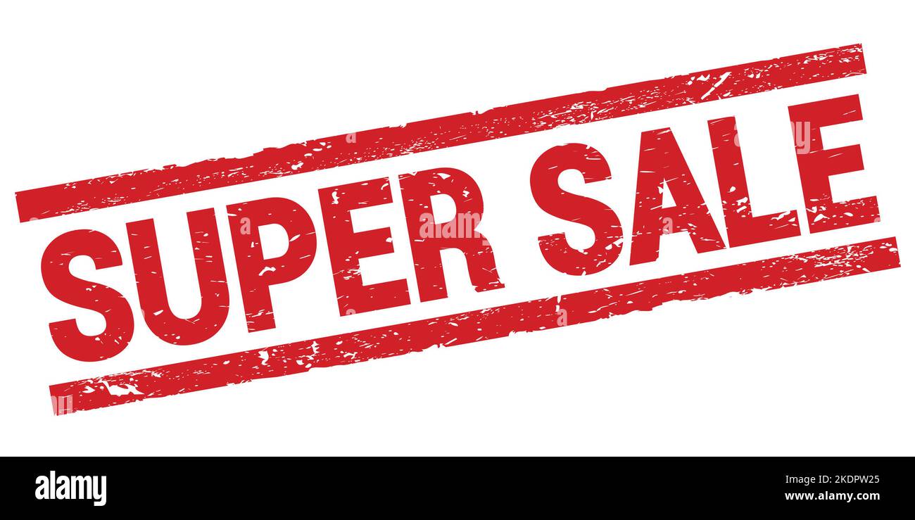 SUPER SALE text written on red rectangle stamp sign Stock Photo - Alamy