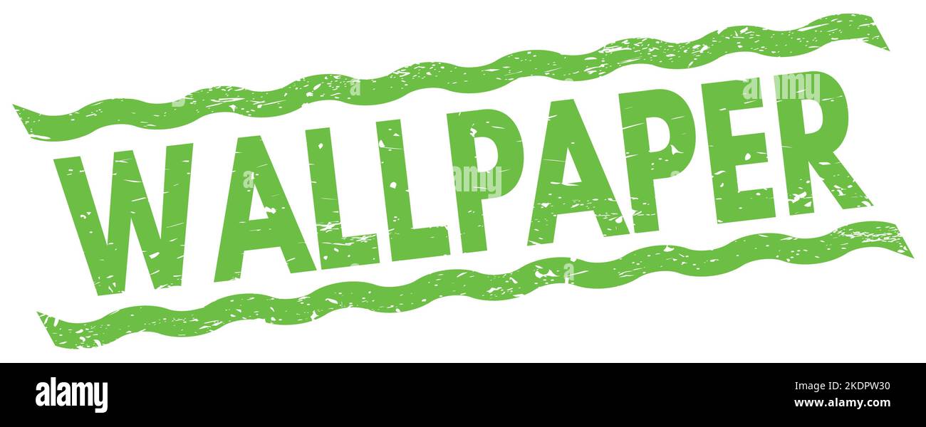 WALLPAPER text written on green lines stamp sign Stock Photo - Alamy