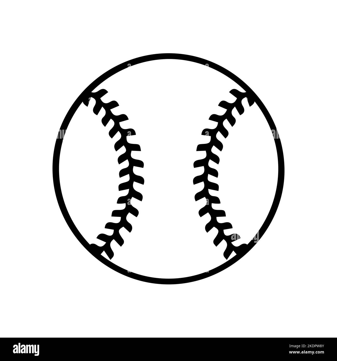 Baseball ball icon. Black baseball ball sign on white background ...
