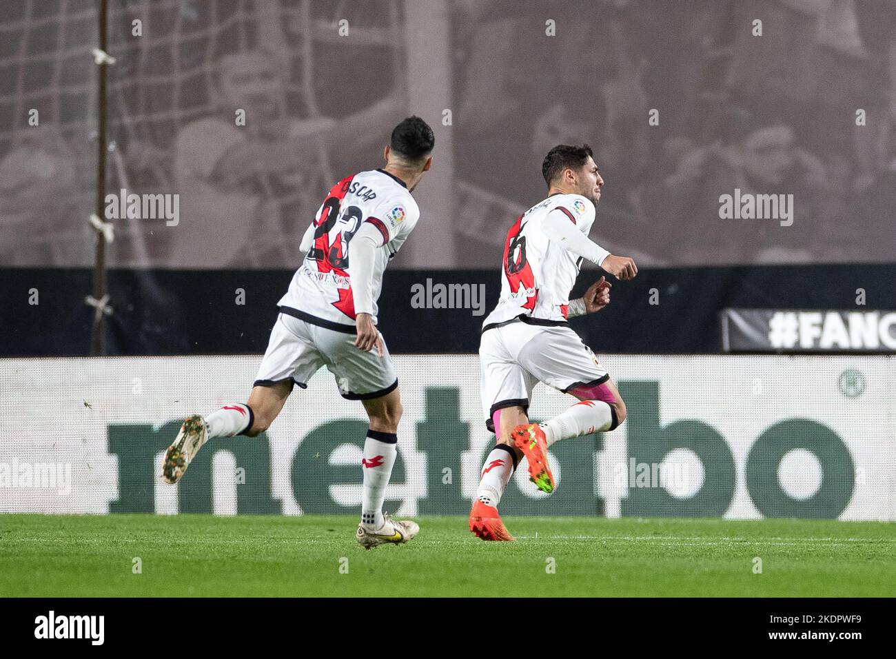 Madrid, Spain - November 7, 2022, Santi Comesana of Rayo Vallecano ...