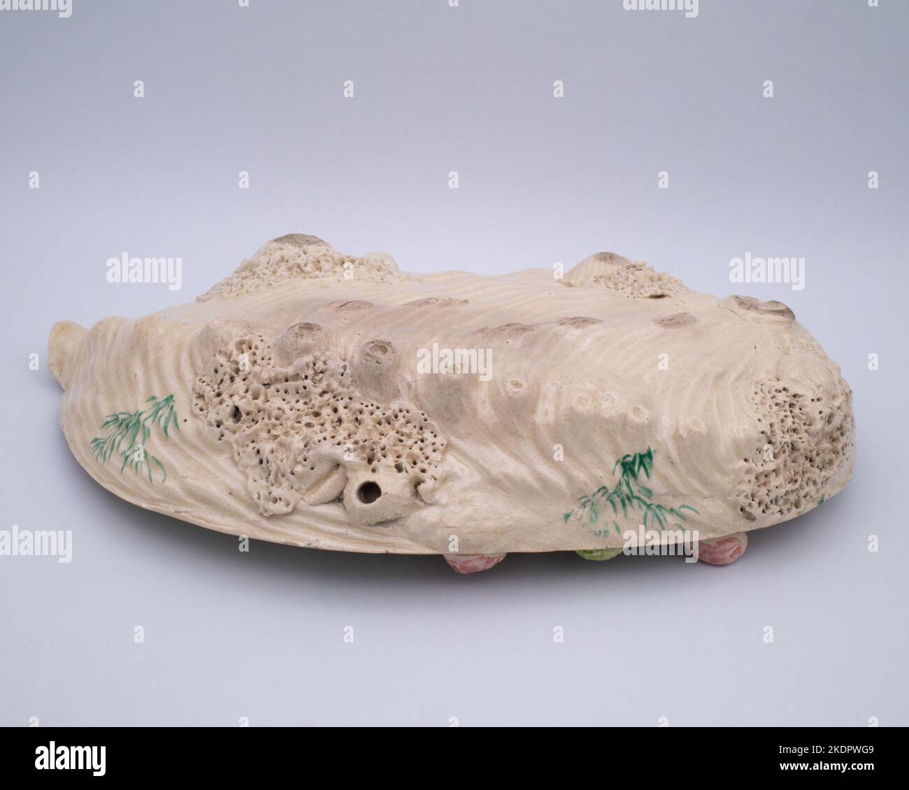 Antique Japanese Kyoto Satsuma Pottery Awabi Abalone Shell Form Dish 25 ...