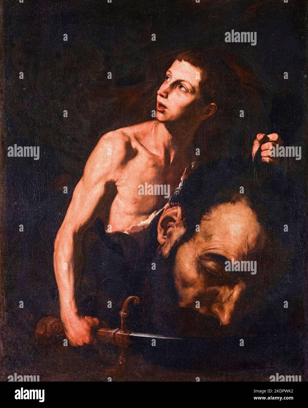 David and Goliath, painting in oil on canvas by Jusepe de Ribera, 1620 ...