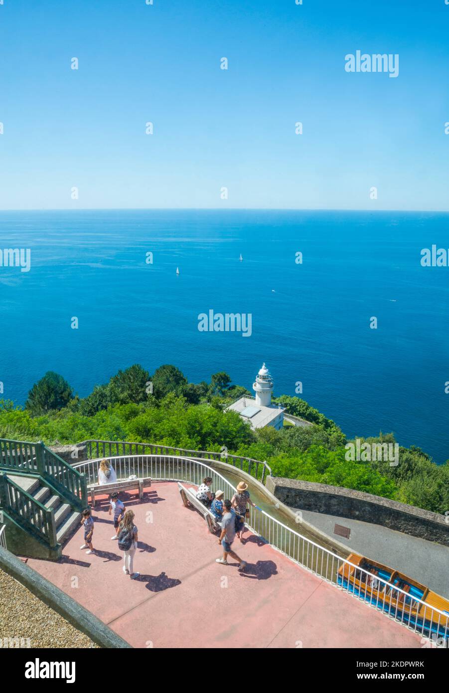 Viewpoint over the coast. Monte Igueldo, San Sebastian, Spain Stock ...