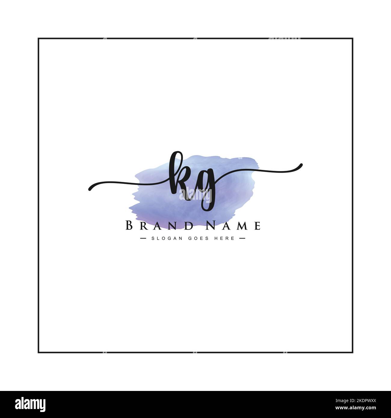 KG Initial Logo in Signature Style for Photography and Fashion Business ...