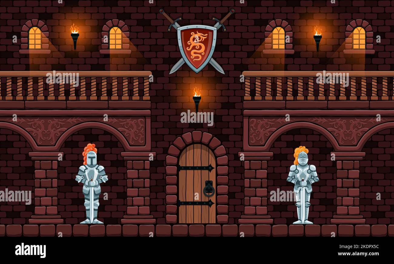 Medieval castle inside Stock Vector Image & Art - Alamy