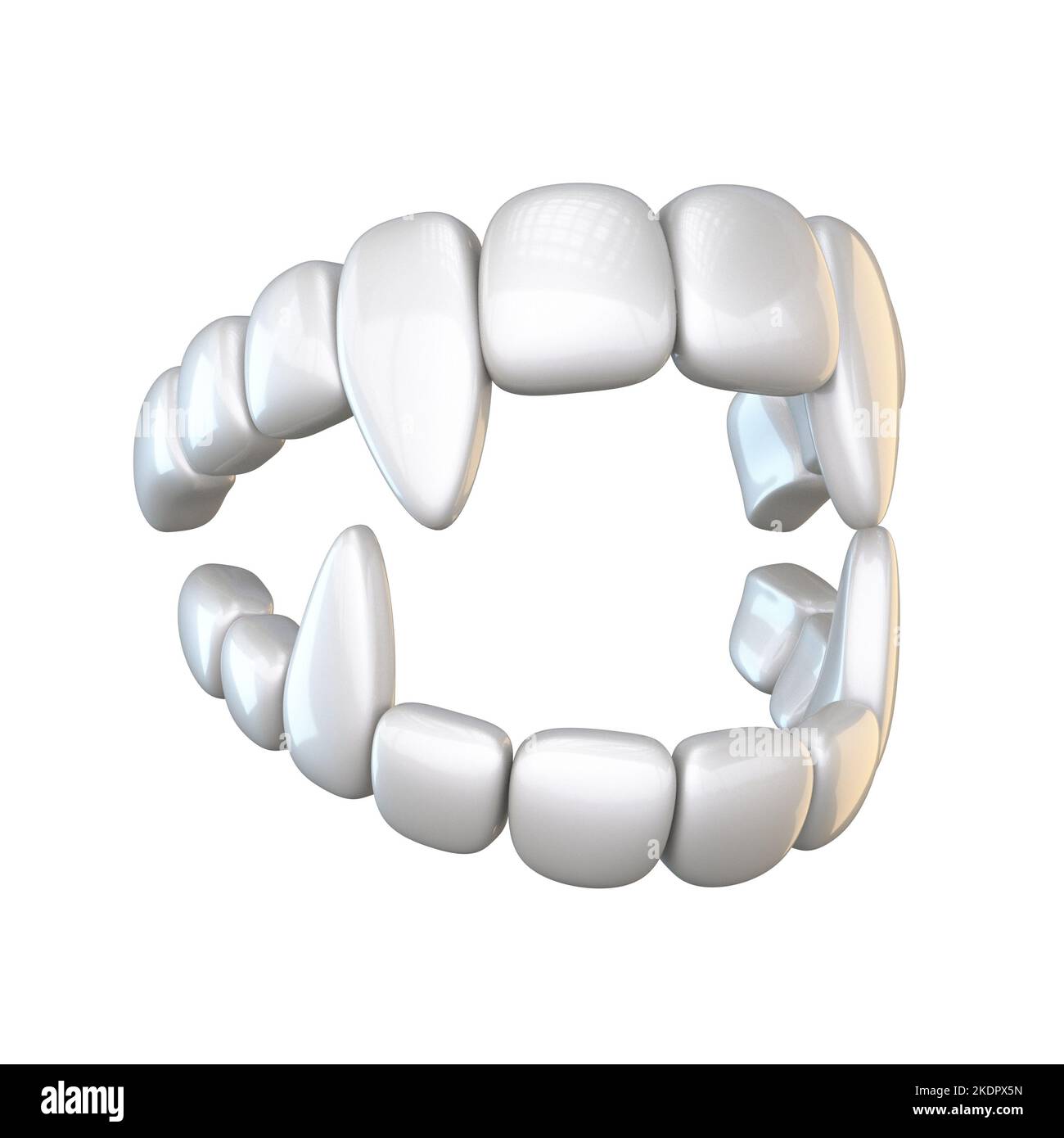 Vampire teeth 3D rendering illustration isolated on white background ...