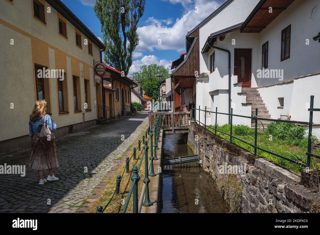 So called Venice of Cieszyn on Przykopa Street in historic part of ...