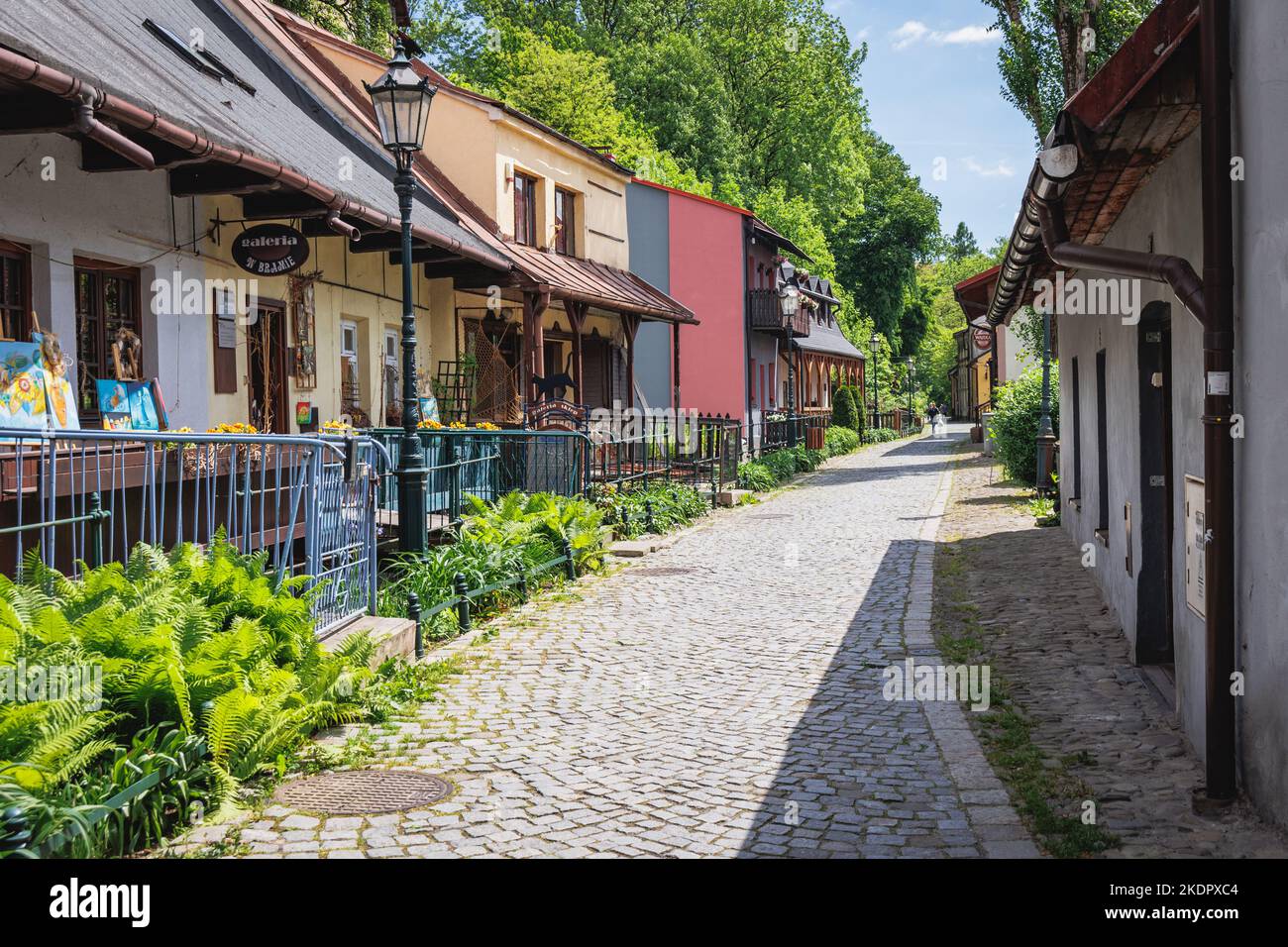 So called Venice of Cieszyn on Przykopa Street in historic part of ...
