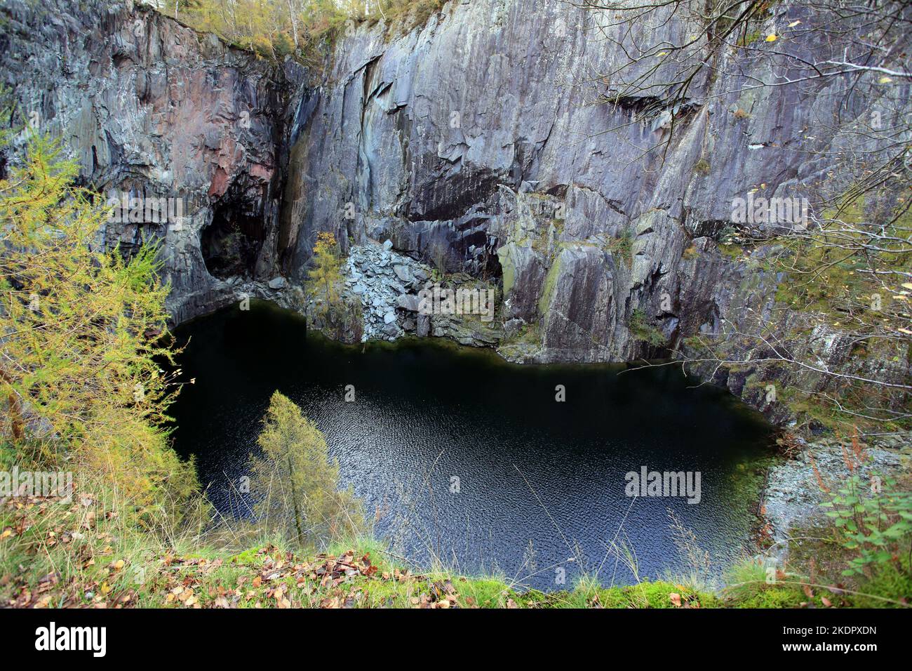 Hodge close quarry, Tilberthwaite valley near Coniston in the lake ...