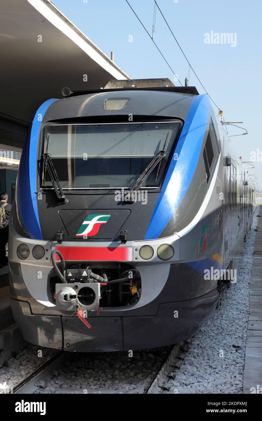 Italian Railways "Jazz" electric multiple unit regional train at Naples ...