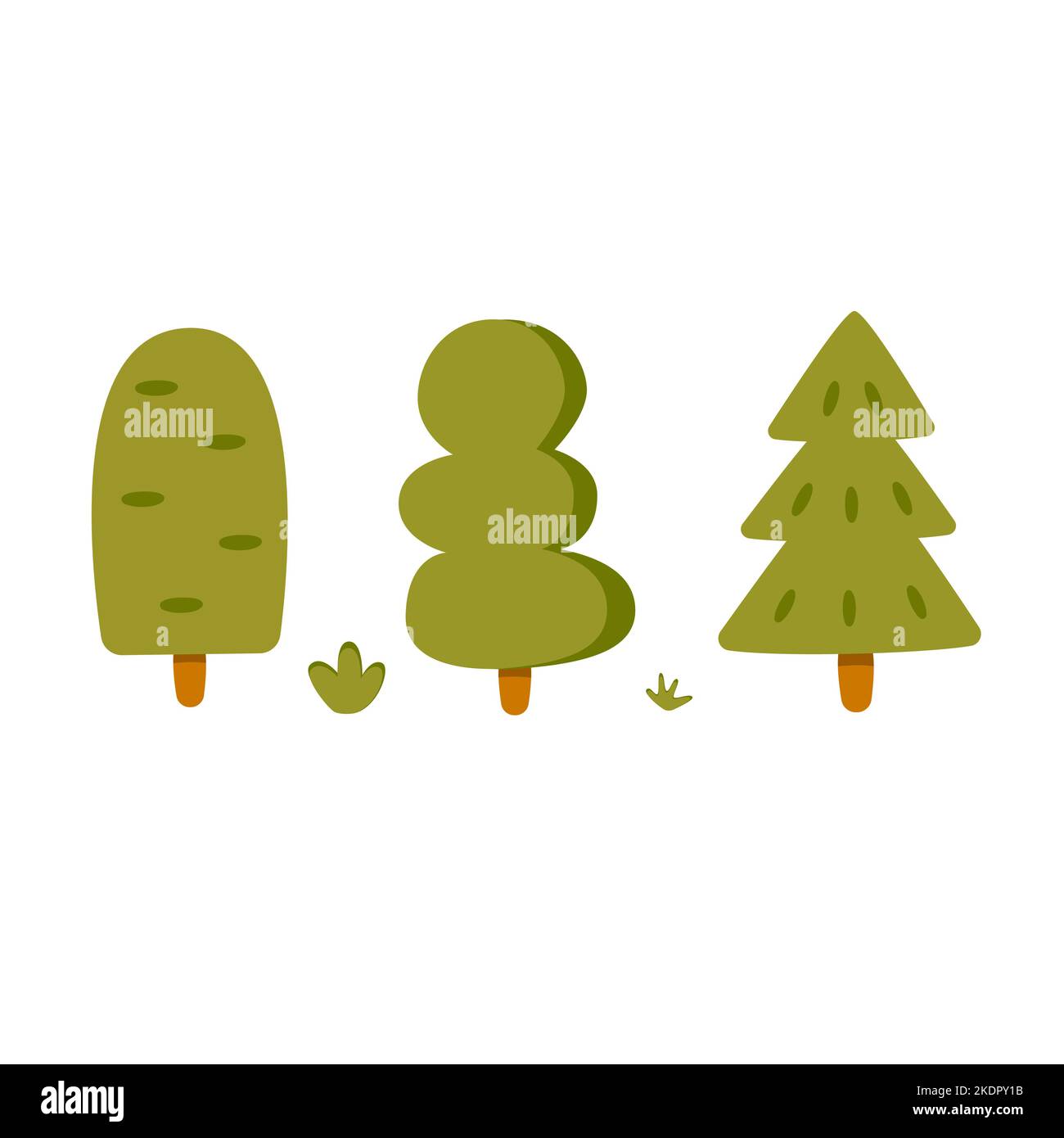 A small toy tree. Simple color vector illustration. Decoration for the ...