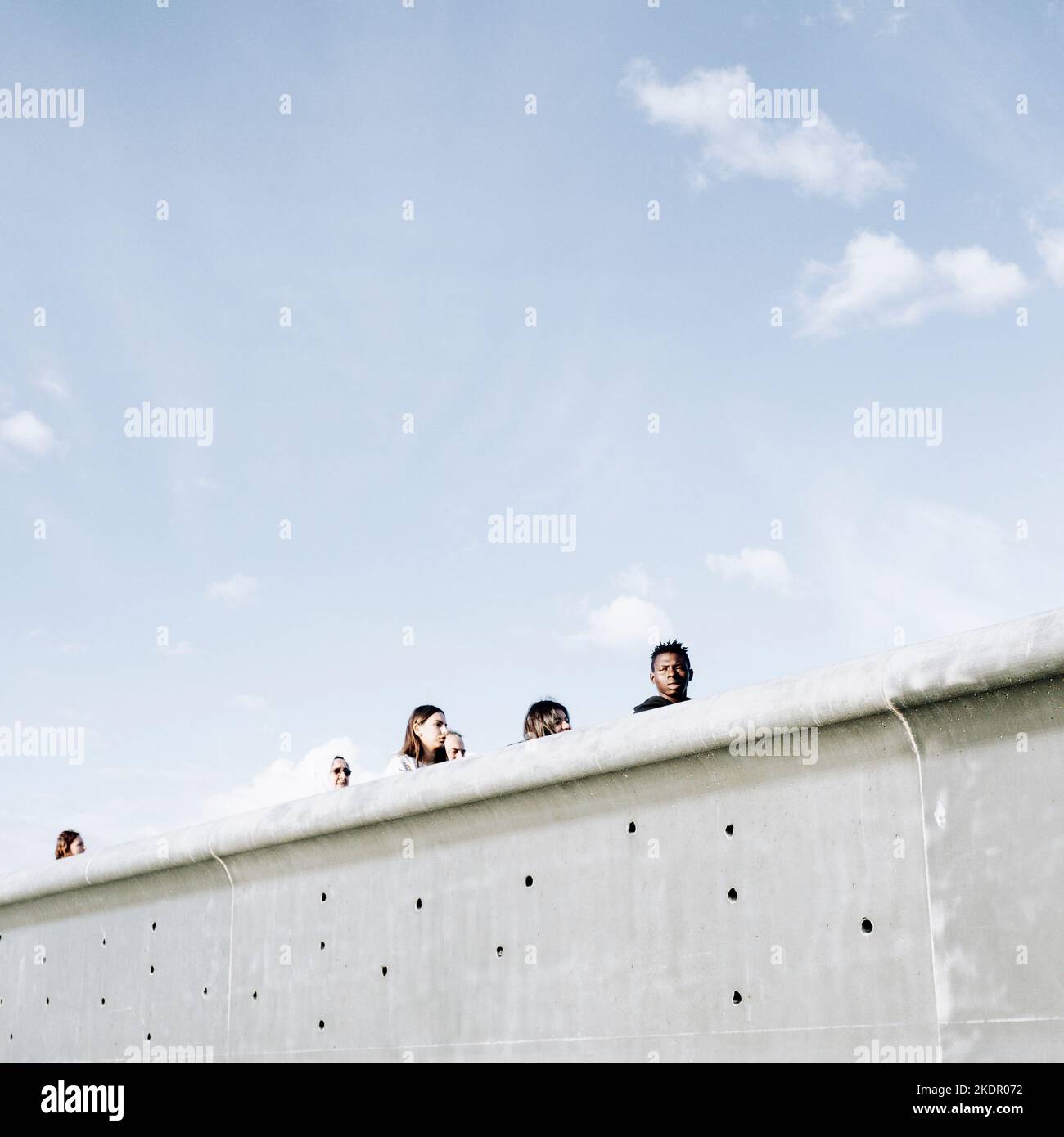Marseille, France. November 3, 2018. Some tourists visit the MUCEM near ...