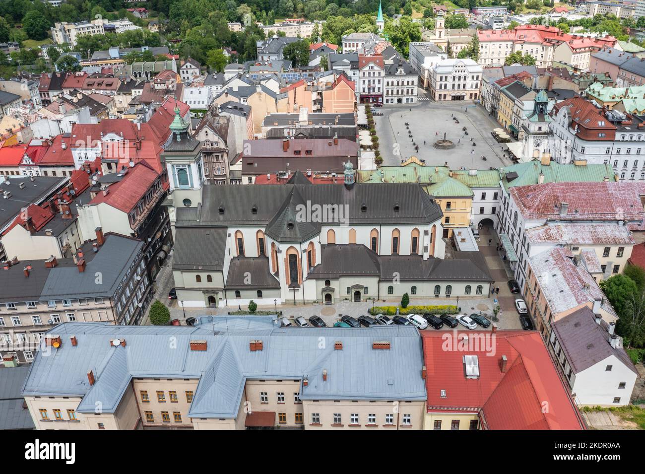 Saint Mary Magdalene Church on the Old Town of Cieszyn border city in ...