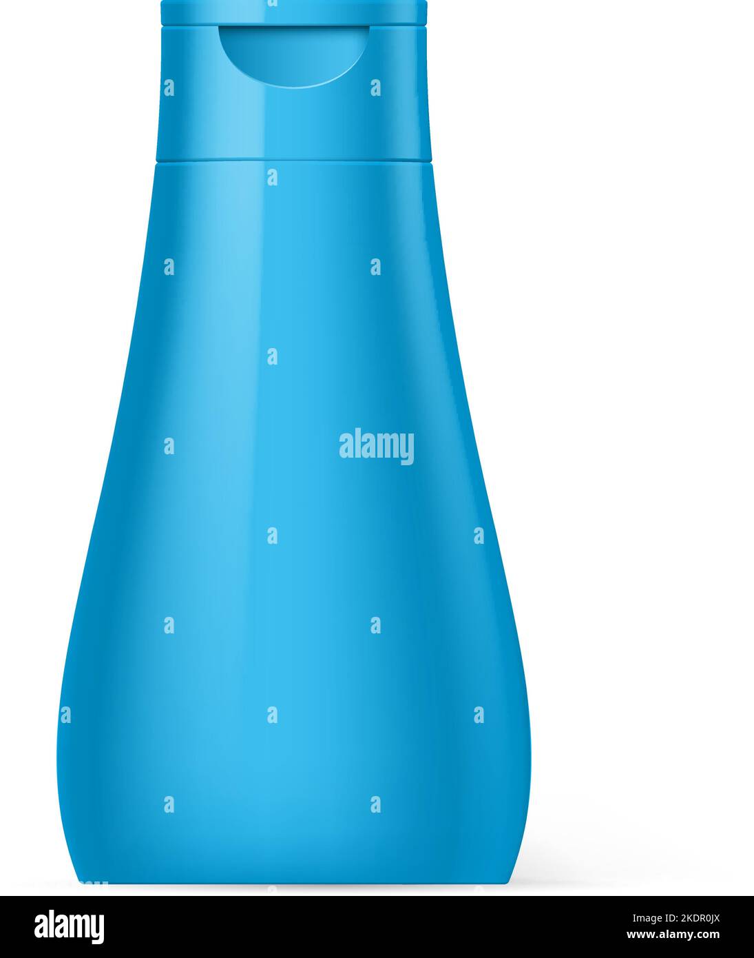 Blue Bottle of Shampoo Packaging Isolated at White Background Stock ...