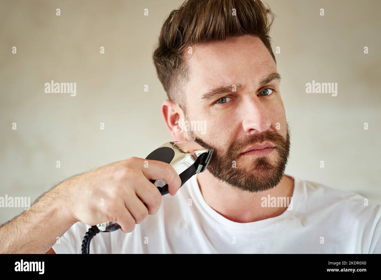 How I usually start my mornings. a handsome young man going through his ...
