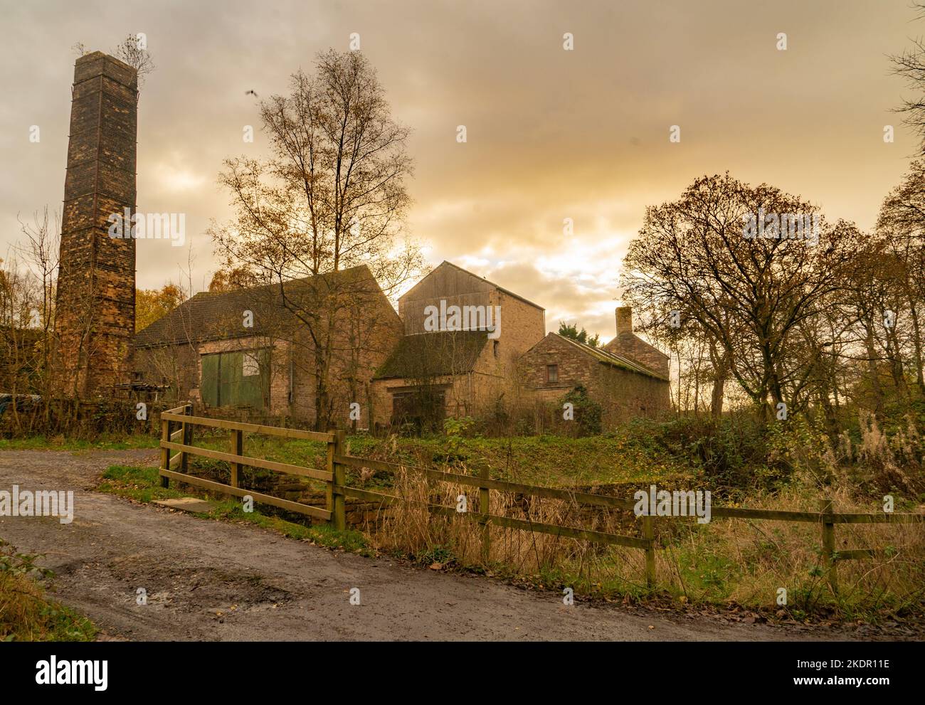 Former colliery buildings at Haltwhistle burn, Northumberland Stock ...