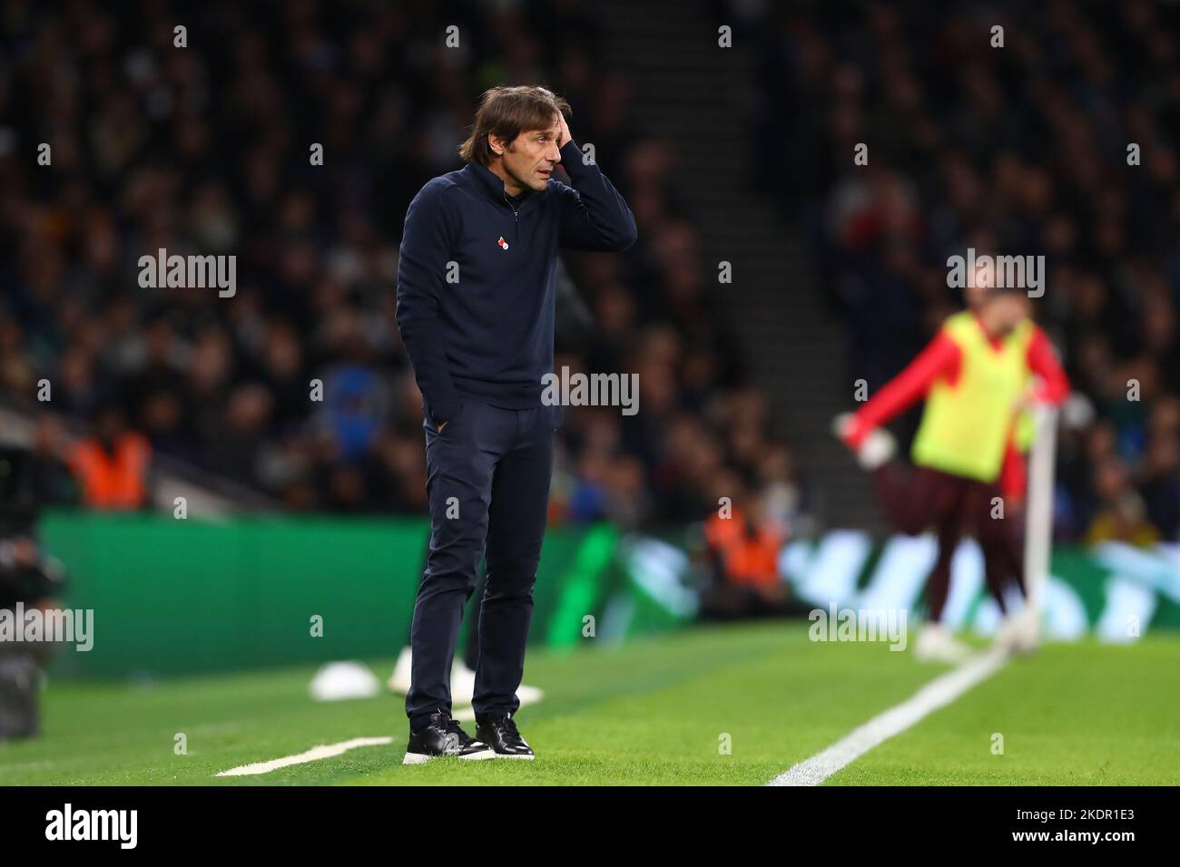Manager of Tottenham Hotspur, Antonio Conte looks frustrated ...