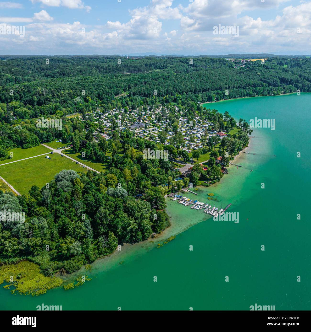 Beautiful Landscape around the Pilsensee in upper bavarian Fünfseenland ...