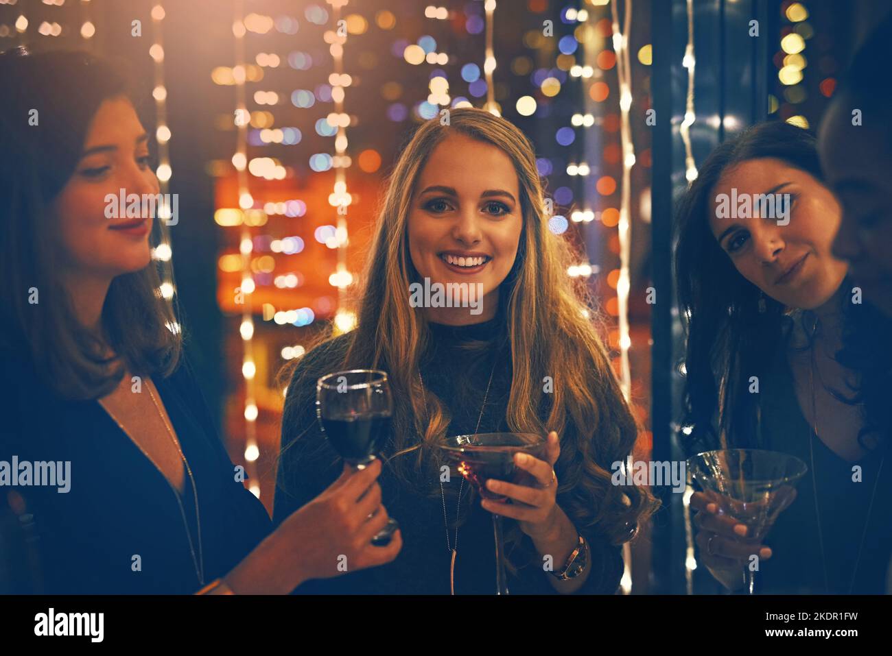 Female portrait party lights hi-res stock photography and images - Alamy