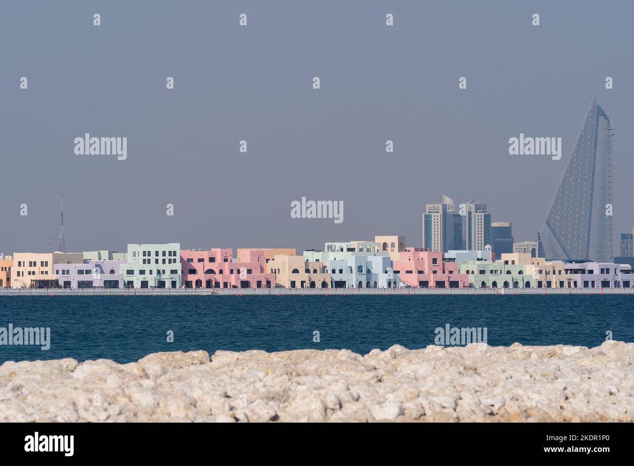 Beautiful view of Mina District Corniche Doha, Qatar Stock Photo - Alamy