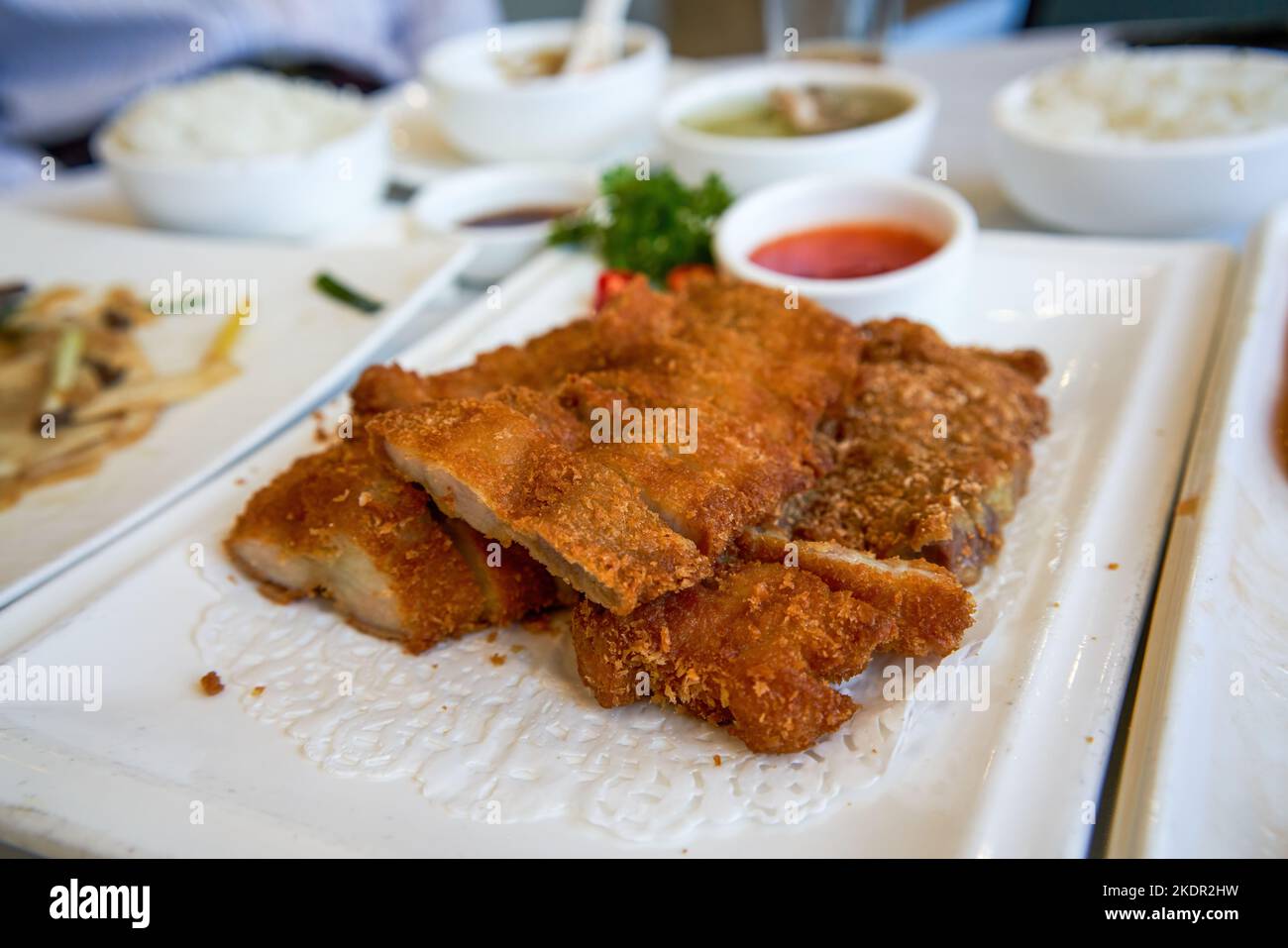 Deep fried pork tenderloin hi-res stock photography and images - Alamy