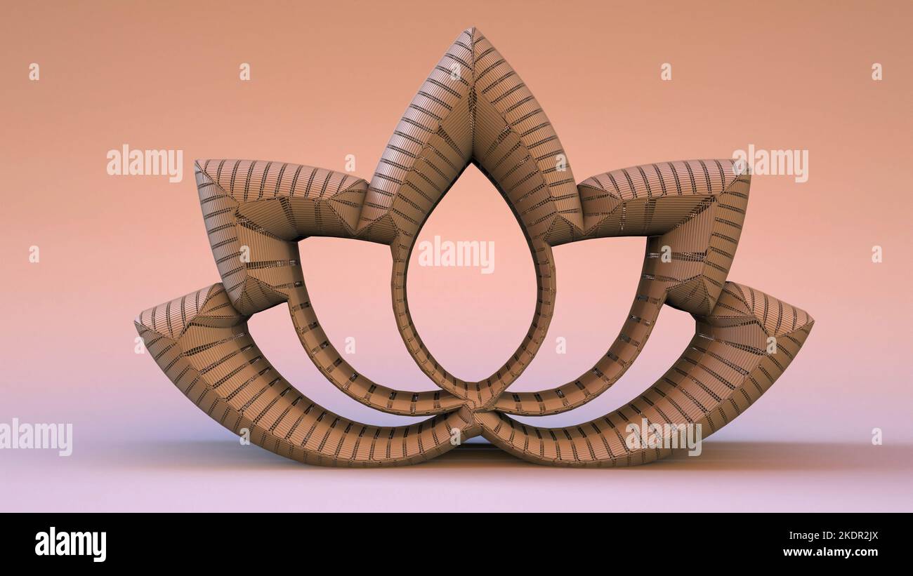 3D Illustration of an object-artefact-art piece from the era of the ...