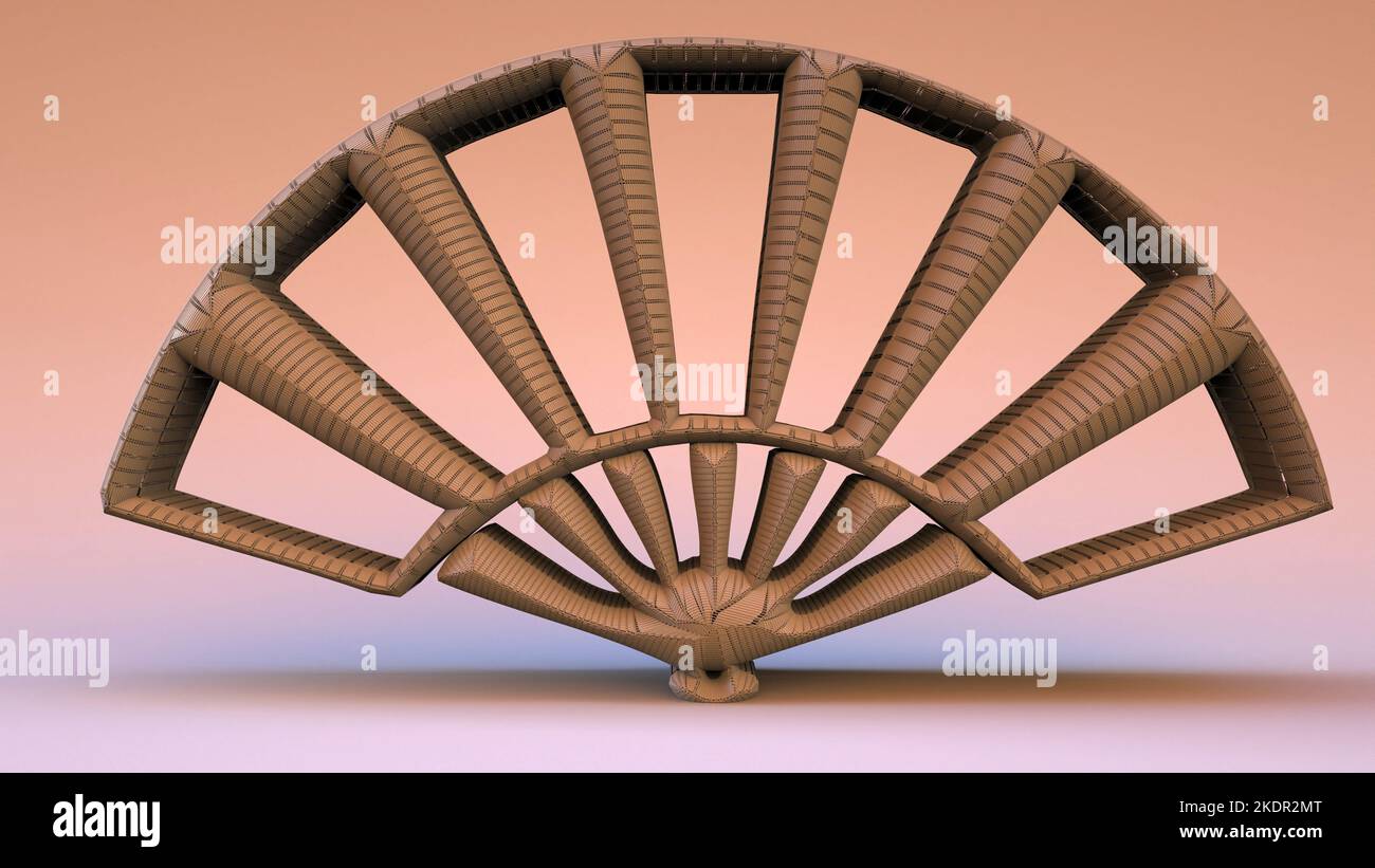 3D Illustration of an object-artefact-art piece from the era of the ...