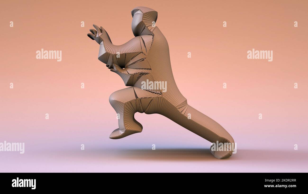 3D Illustration of an object-artefact-art piece from the era of the ...