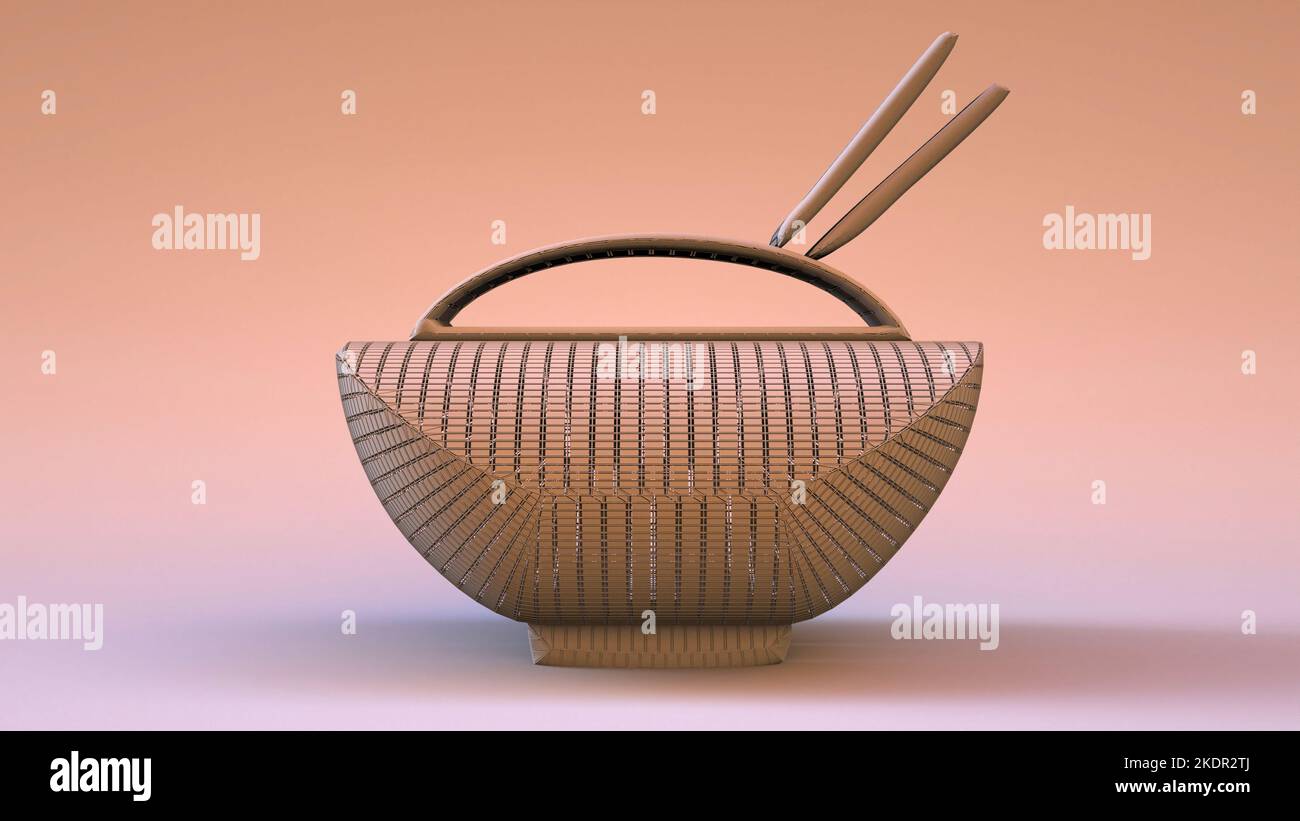 3D Illustration of an object-artefact-art piece from the era of the ...
