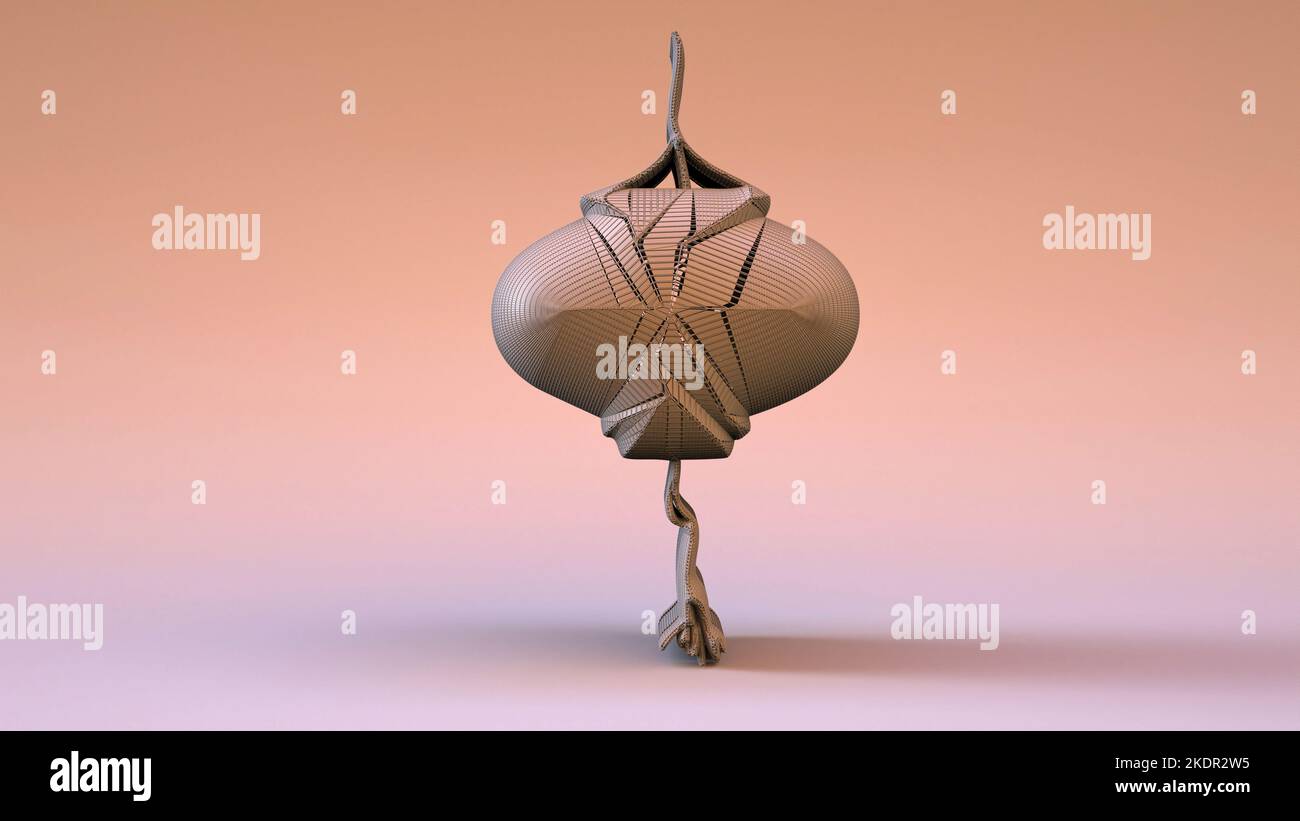 3D Illustration of an object-artefact-art piece from the era of the ...