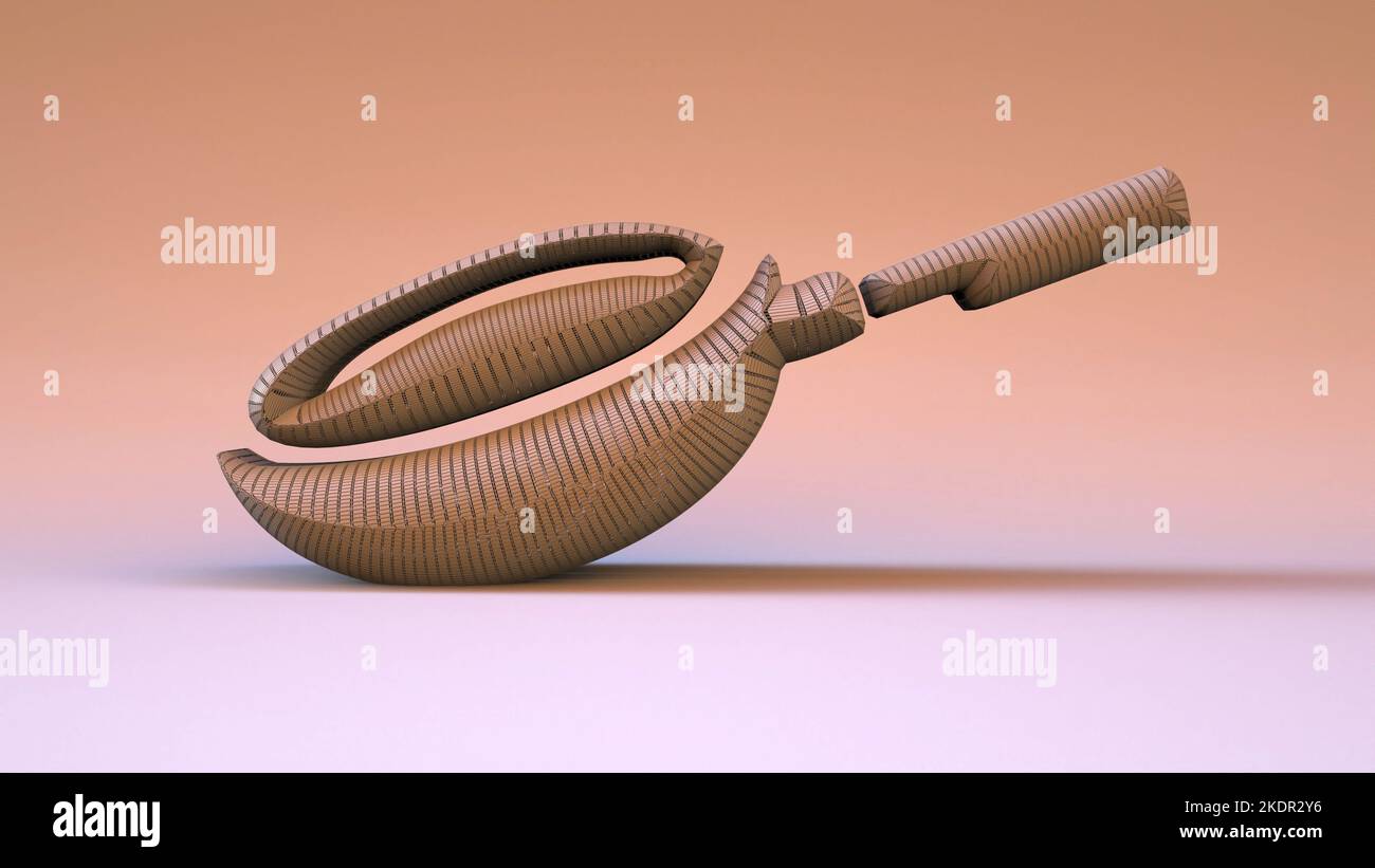 3D Illustration of an object-artefact-art piece from the era of the ...