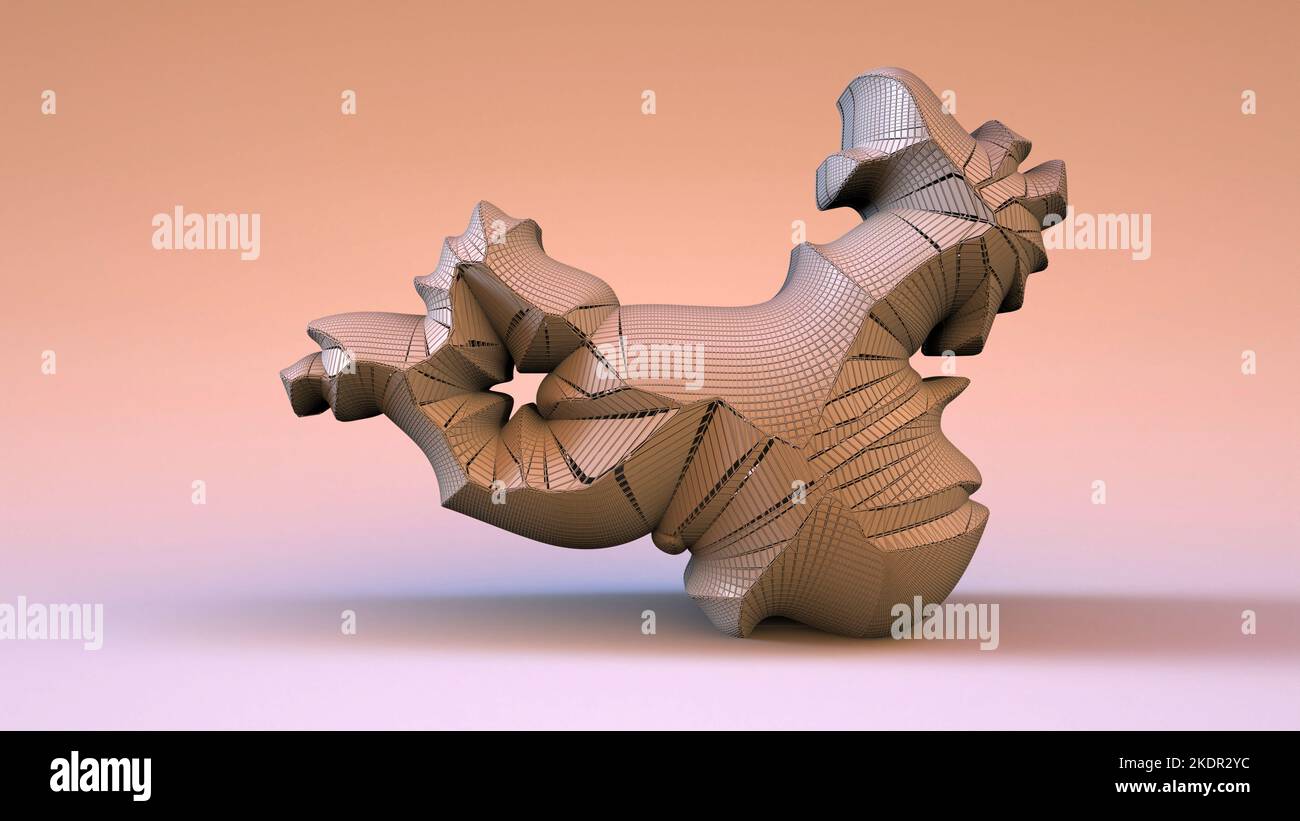 3D Illustration of an object-artefact-art piece from the era of the ...