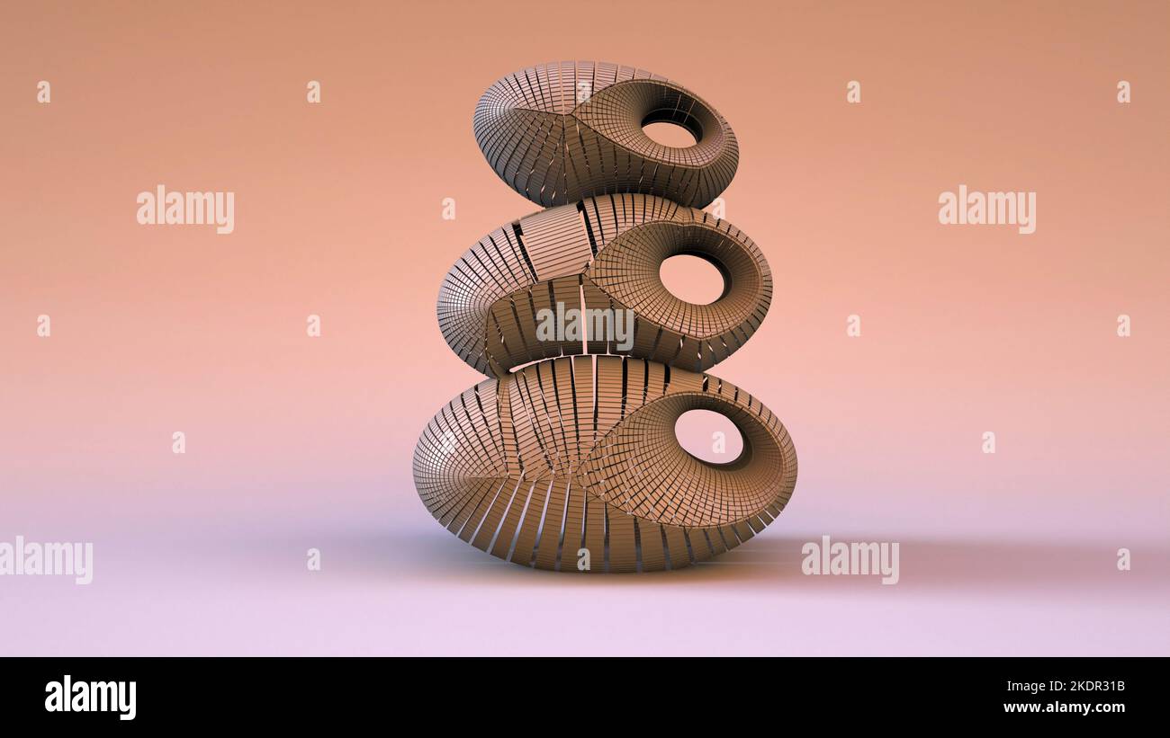 3D Illustration of an object-artefact-art piece from the era of the ...