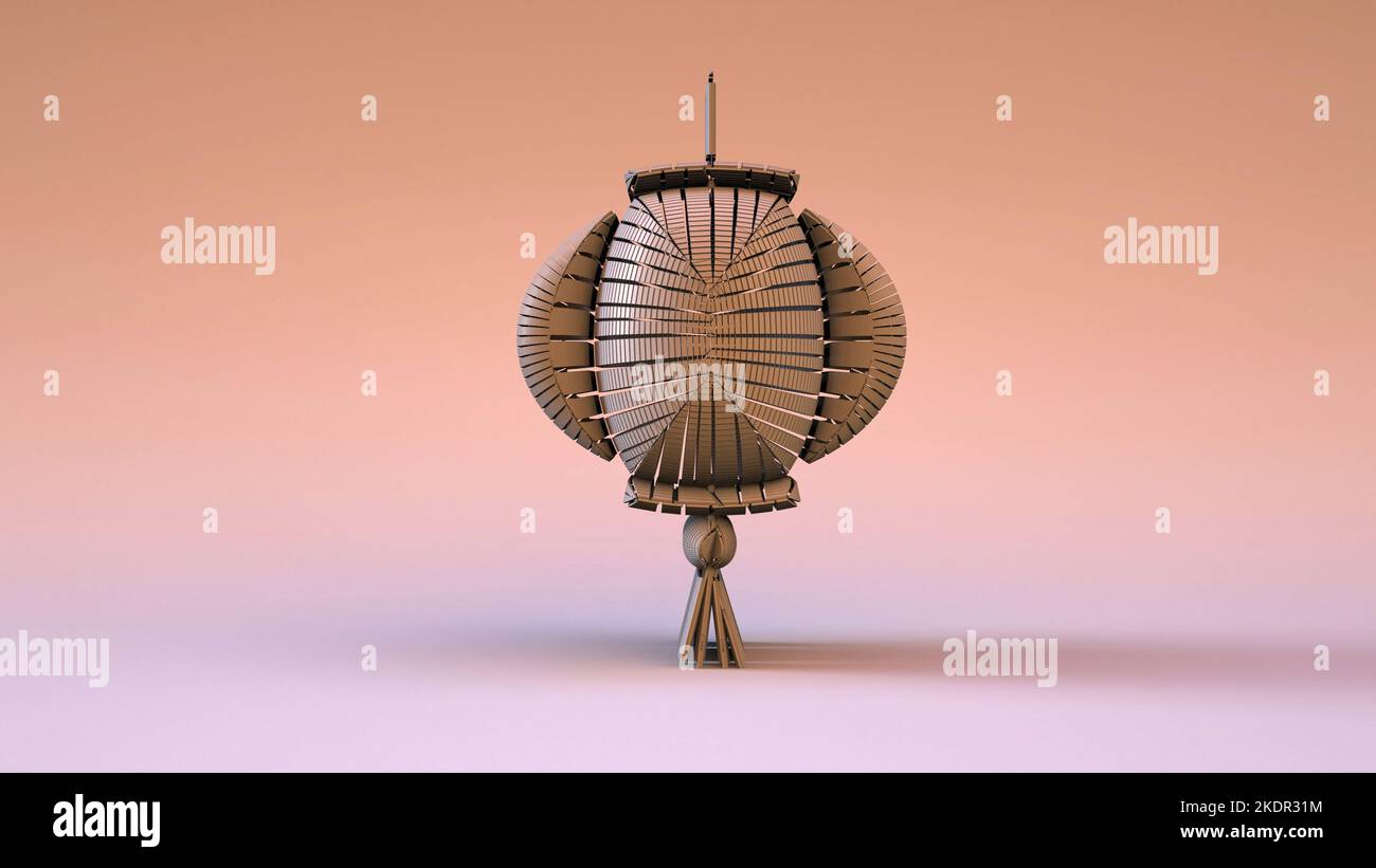 3D Illustration of an object-artefact-art piece from the era of the ...