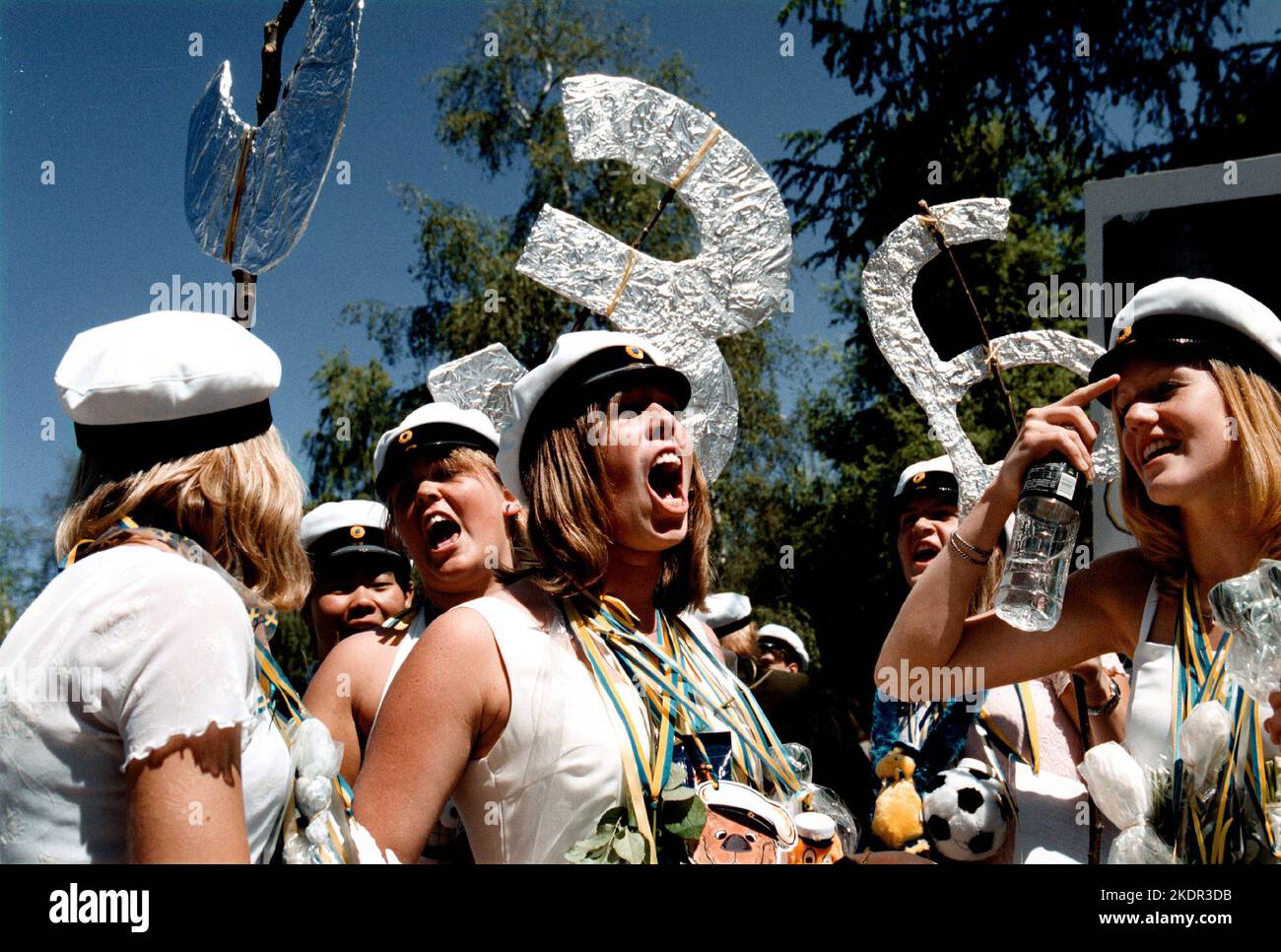 Happy students during Friday's graduation (In Swedish: Studenten) in ...