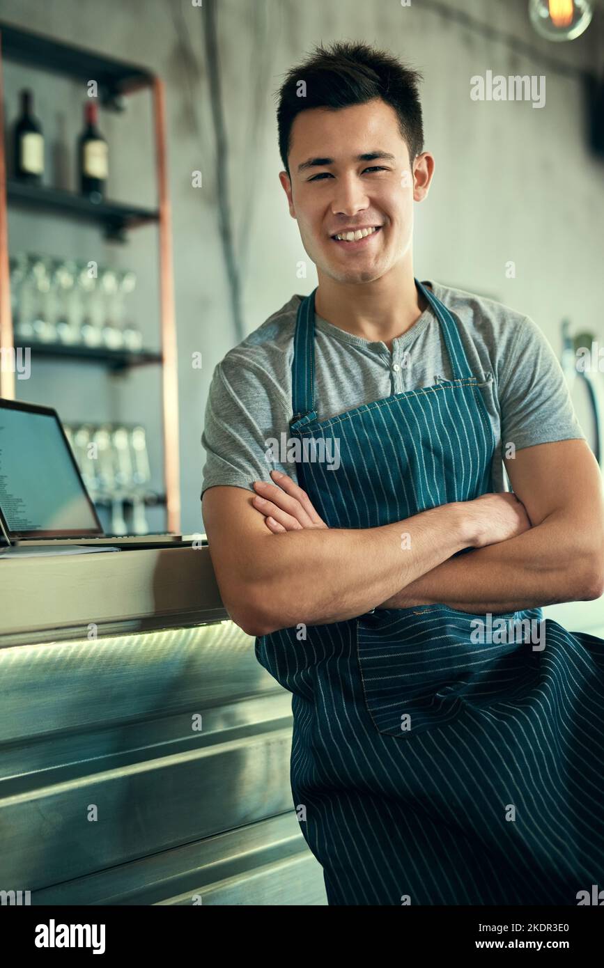 Place your order and leave the rest to me. Cropped portrait of a young ...