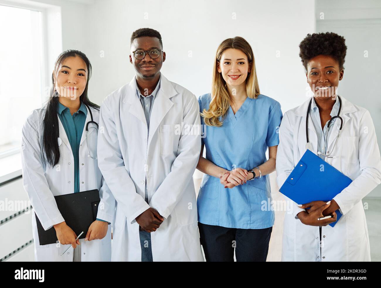 doctor woman portrait hospital team man nurse medical health medicine diversity unity ...