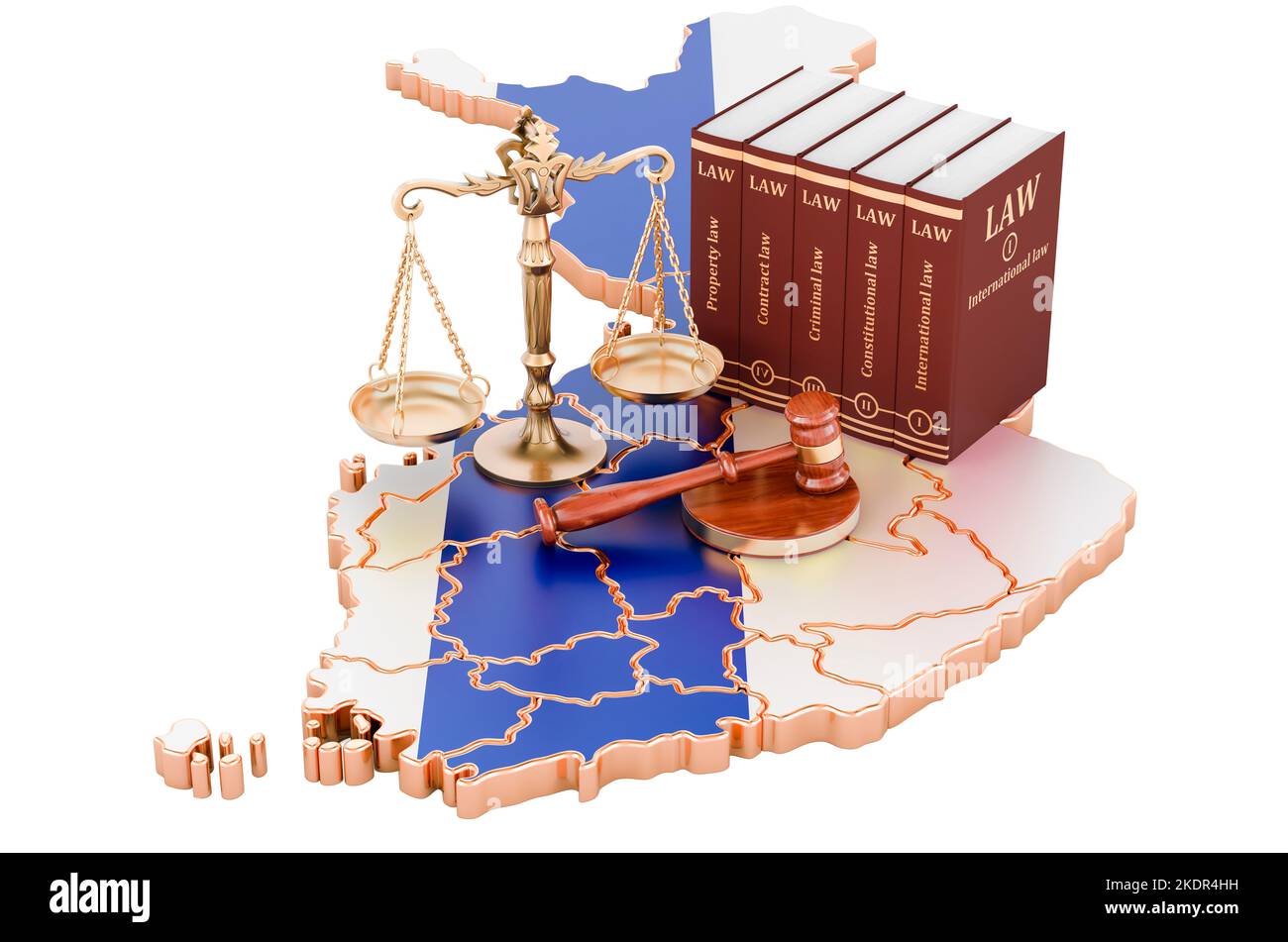 Law and justice in Finland concept, 3D rendering isolated on white ...