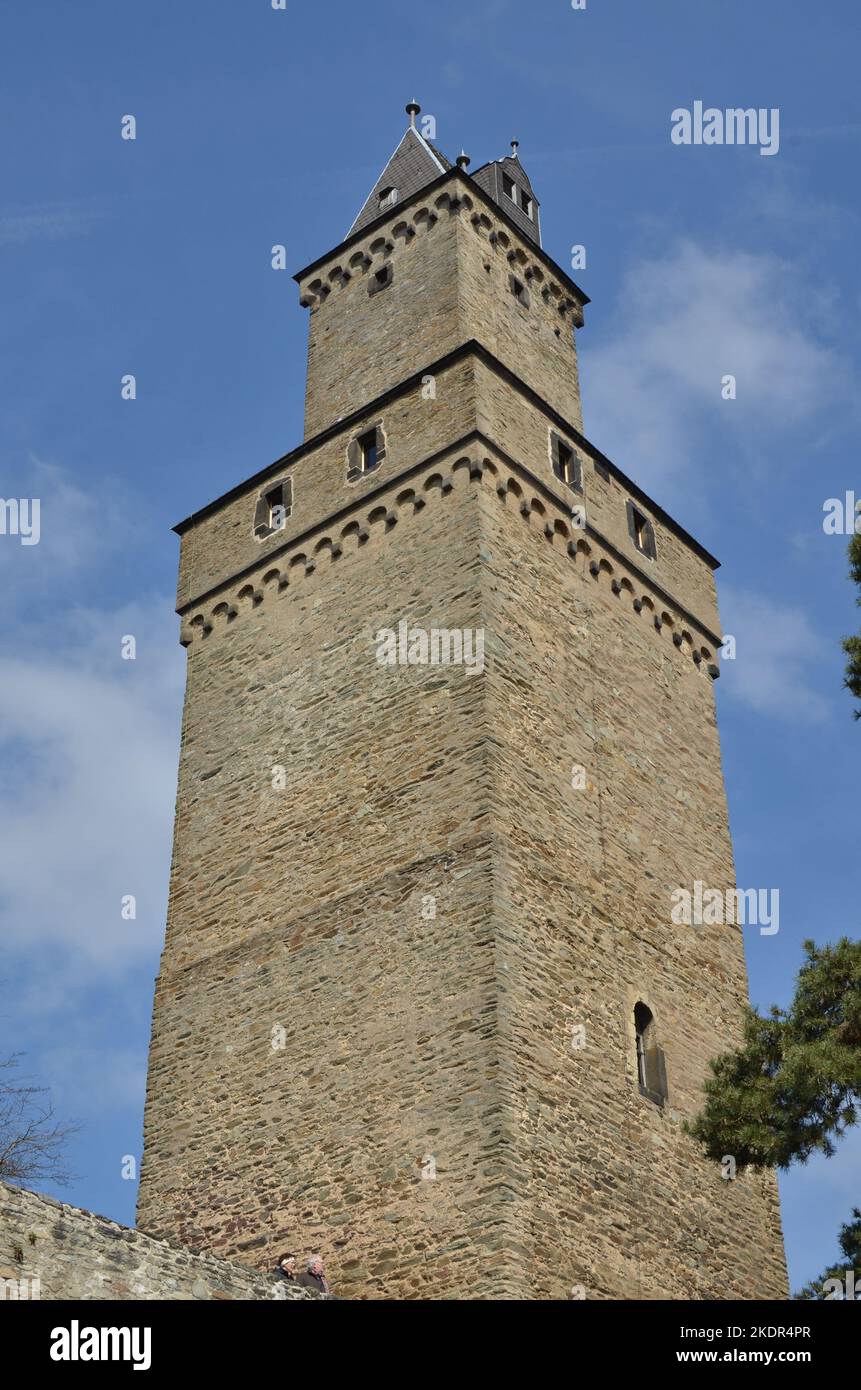 German Castel Tower in Summer Forest Fortress medival Stock Photo - Alamy