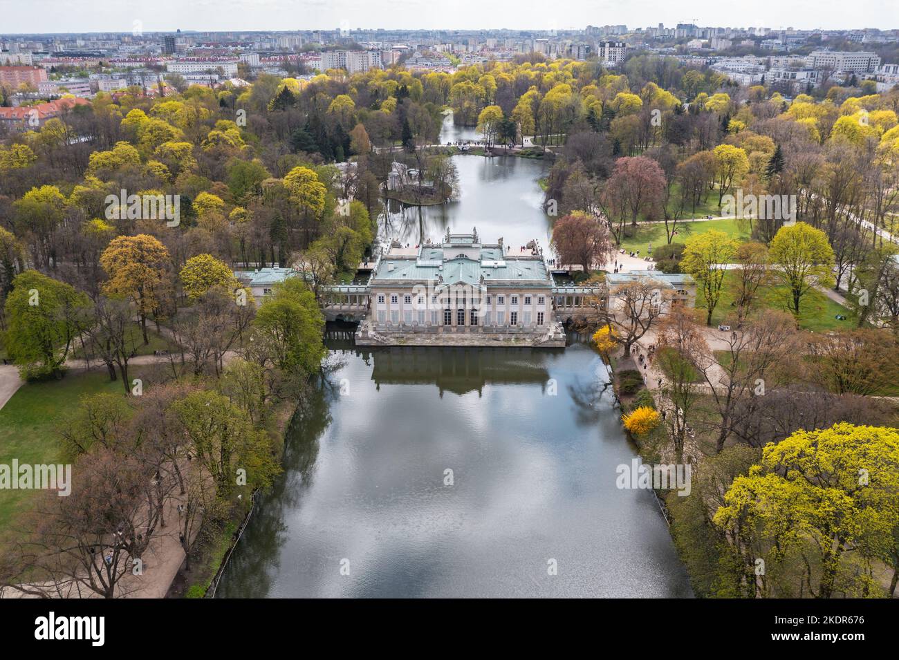 Palace on the Isle in Lazienkowski Park also called Lazienki Park ...
