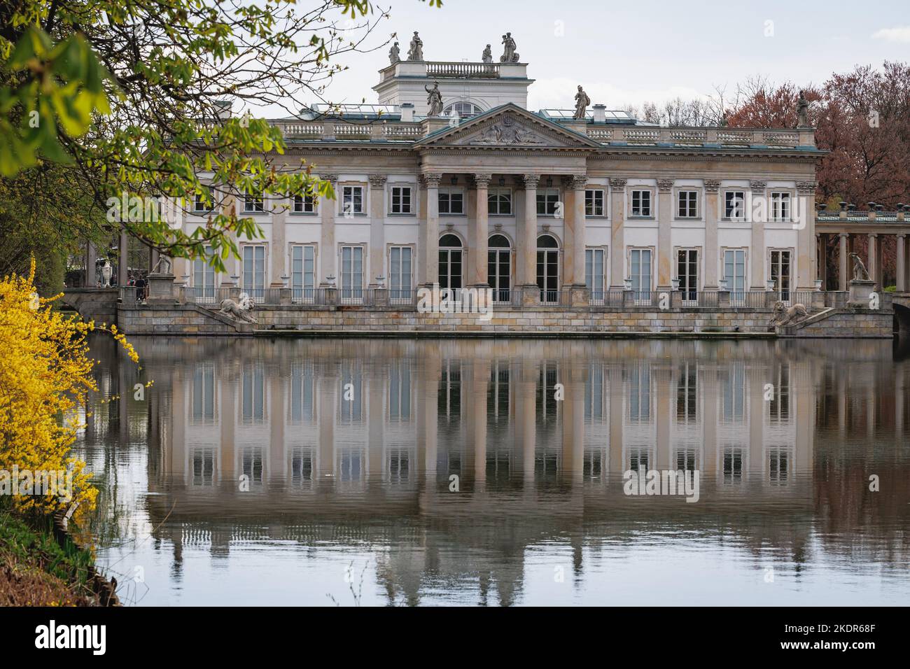 Palace on the Isle in Lazienkowski Park also called Lazienki Park ...